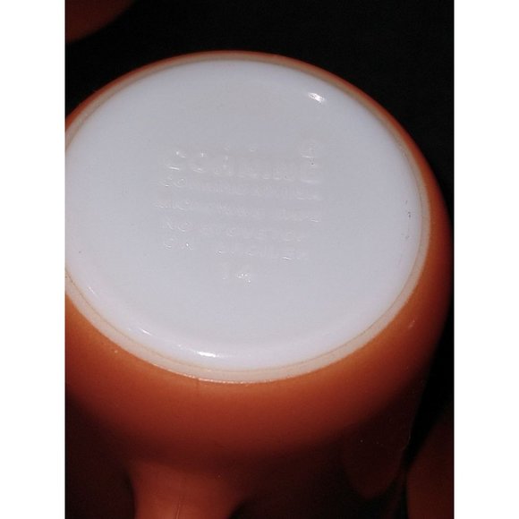 Dining | Vintage Pyrex Corning Coffee Mugs Burnt Orange Color | Poshmark